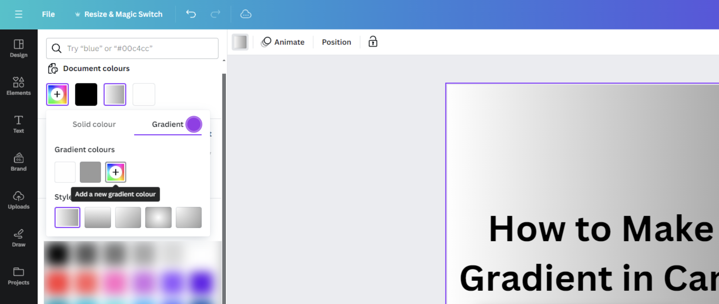 How to Make a Gradient in Canva: 1-Min Guide